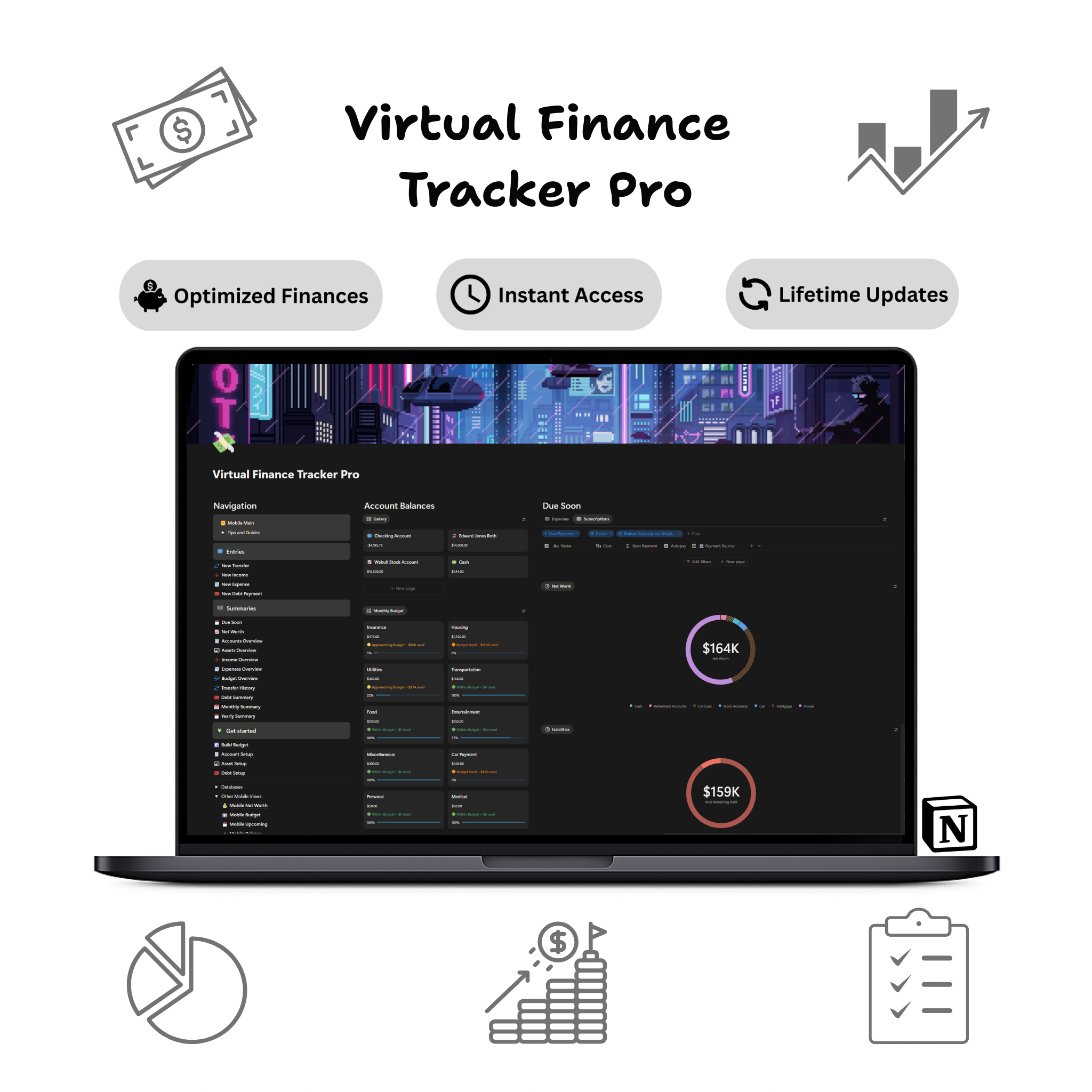 Virtual Finance Tracker Pro – Goat Notion